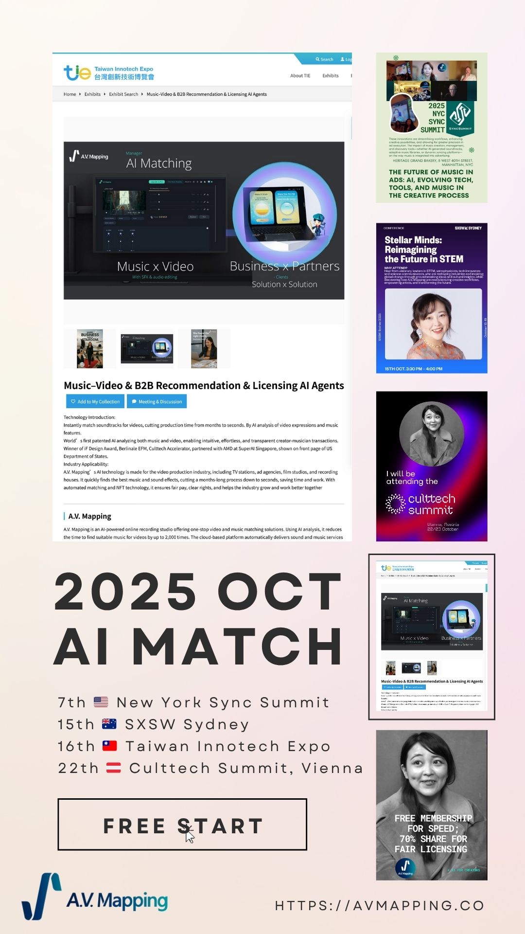 A.V. Mapping at Taiwan Innotech Expo (TIE): Innovative AI for Music, Film and Business